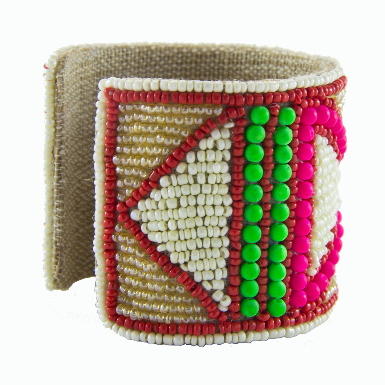 Flag Pattern Devi Cuff in Pop Pink, Bubbly & Lime | Samantha DuPont